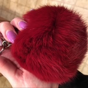 Accessories | Red Pom Pom Keychain | Poshmark
